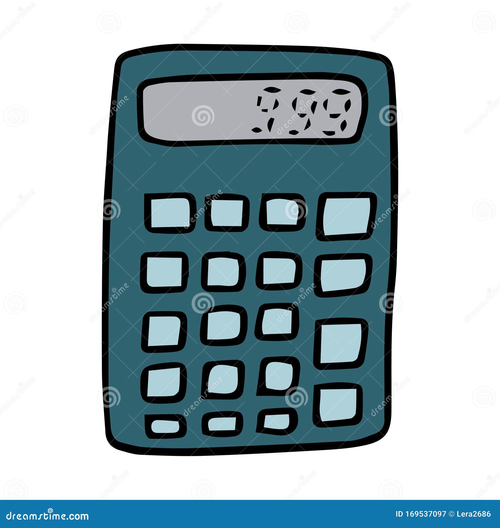 Doodle Style Calculator. Colorful Vector Illustration Stock ...
