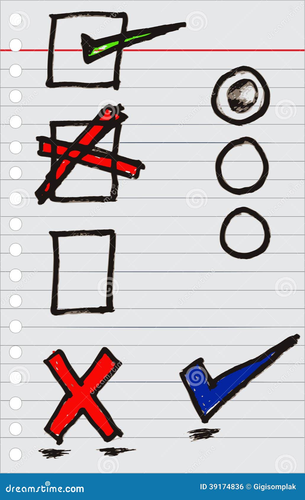 Doodle style, Check List stock illustration. Illustration of sketchy ...