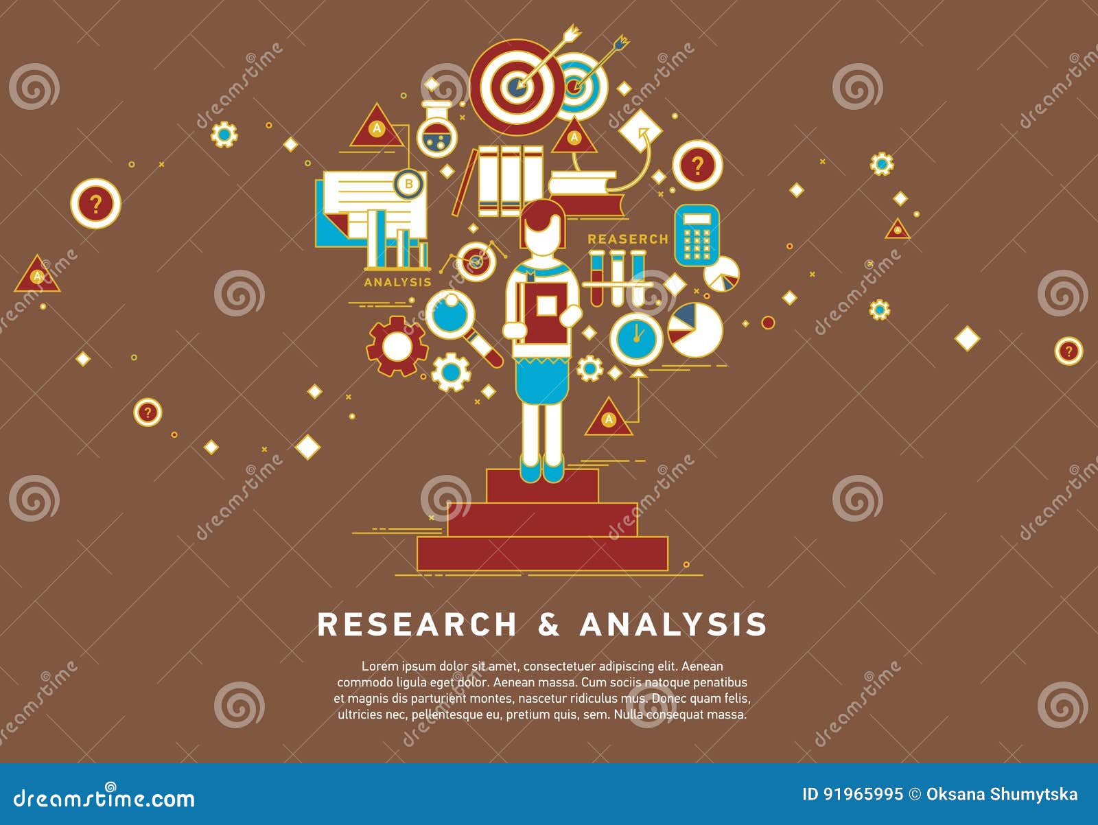 Doodle Style Concept of General Research Stock Vector - Illustration of ...
