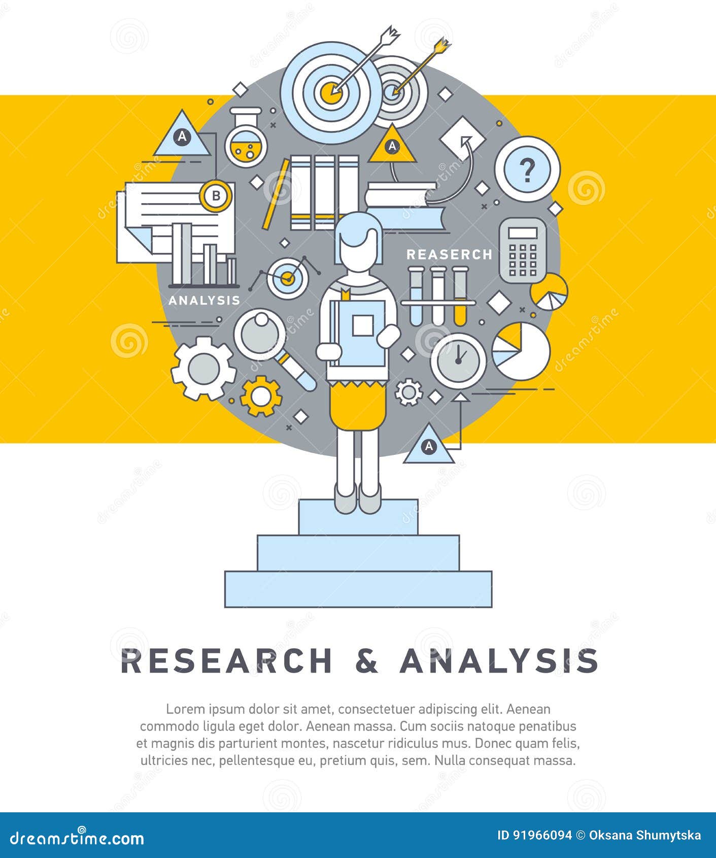 Doodle Style Concept of General Research Stock Vector - Illustration of ...