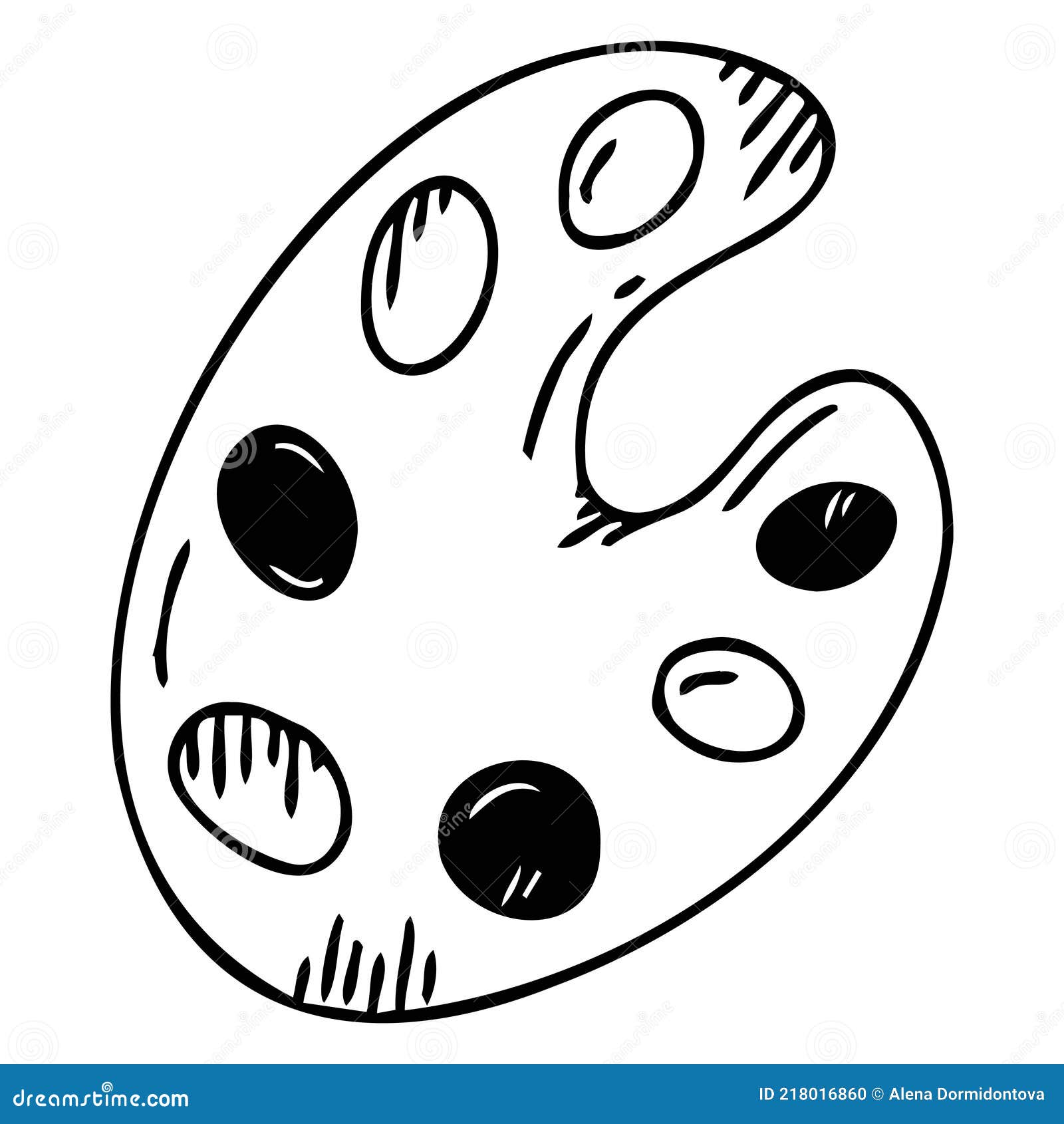Doodle-style Paint Palette As a Separate Element Stock Vector ...