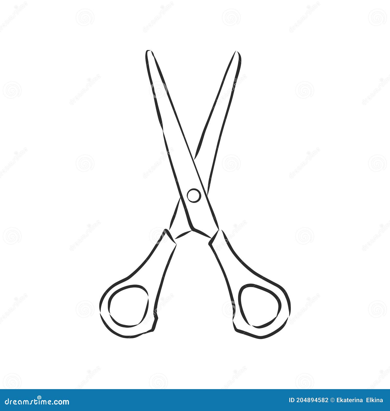 Doodle Style Scissors Illustration. Scissors Vector Sketch Illustration ...