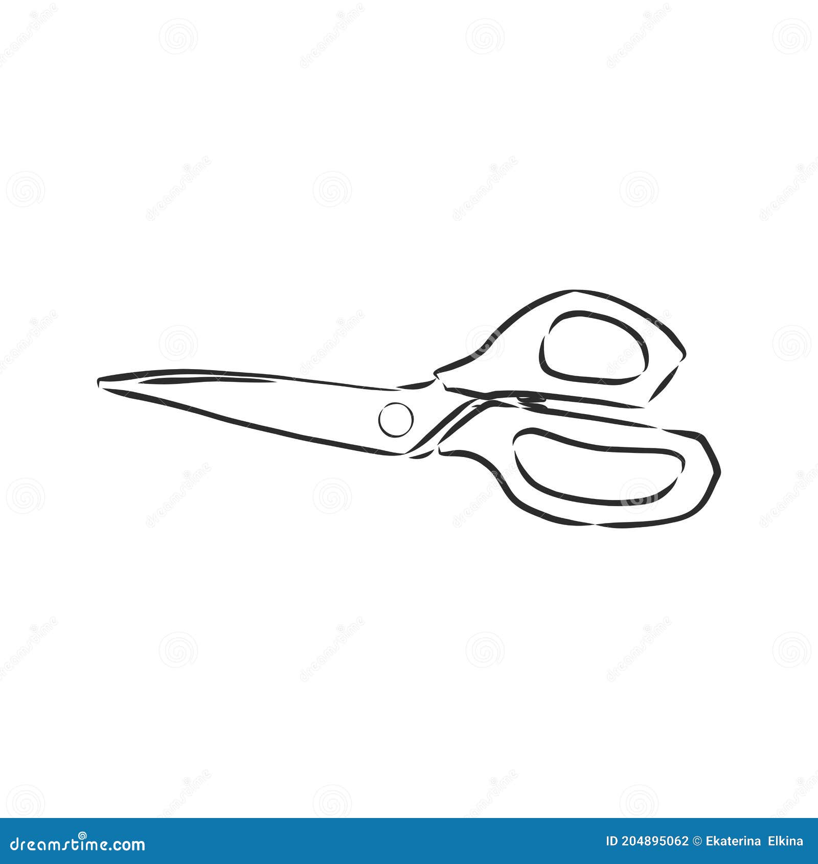 Doodle Style Scissors Illustration. Scissors Vector Sketch Illustration ...