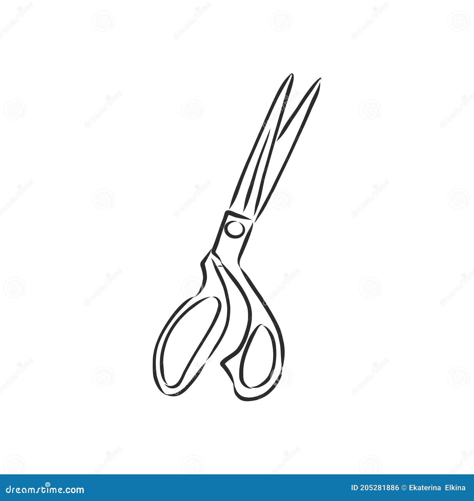 Doodle Style Scissors Illustration. Scissors Vector Sketch Illustration ...