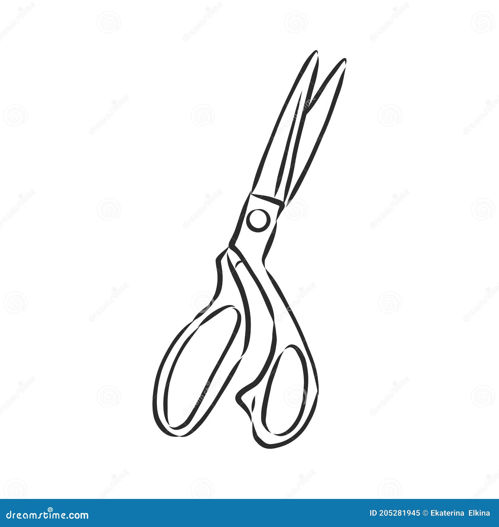 Doodle Style Scissors Illustration. Scissors Vector Sketch Illustration ...