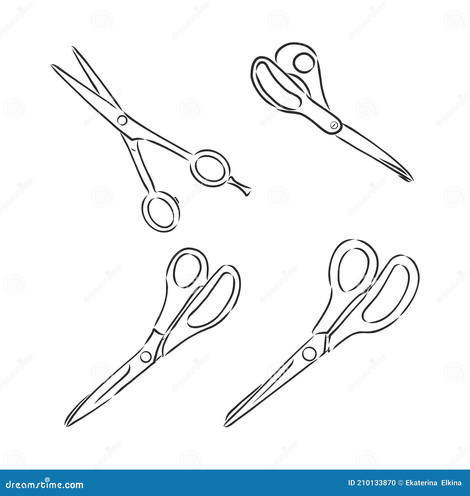 Doodle Style Scissors Illustration. Scissors, Vector Sketch ...
