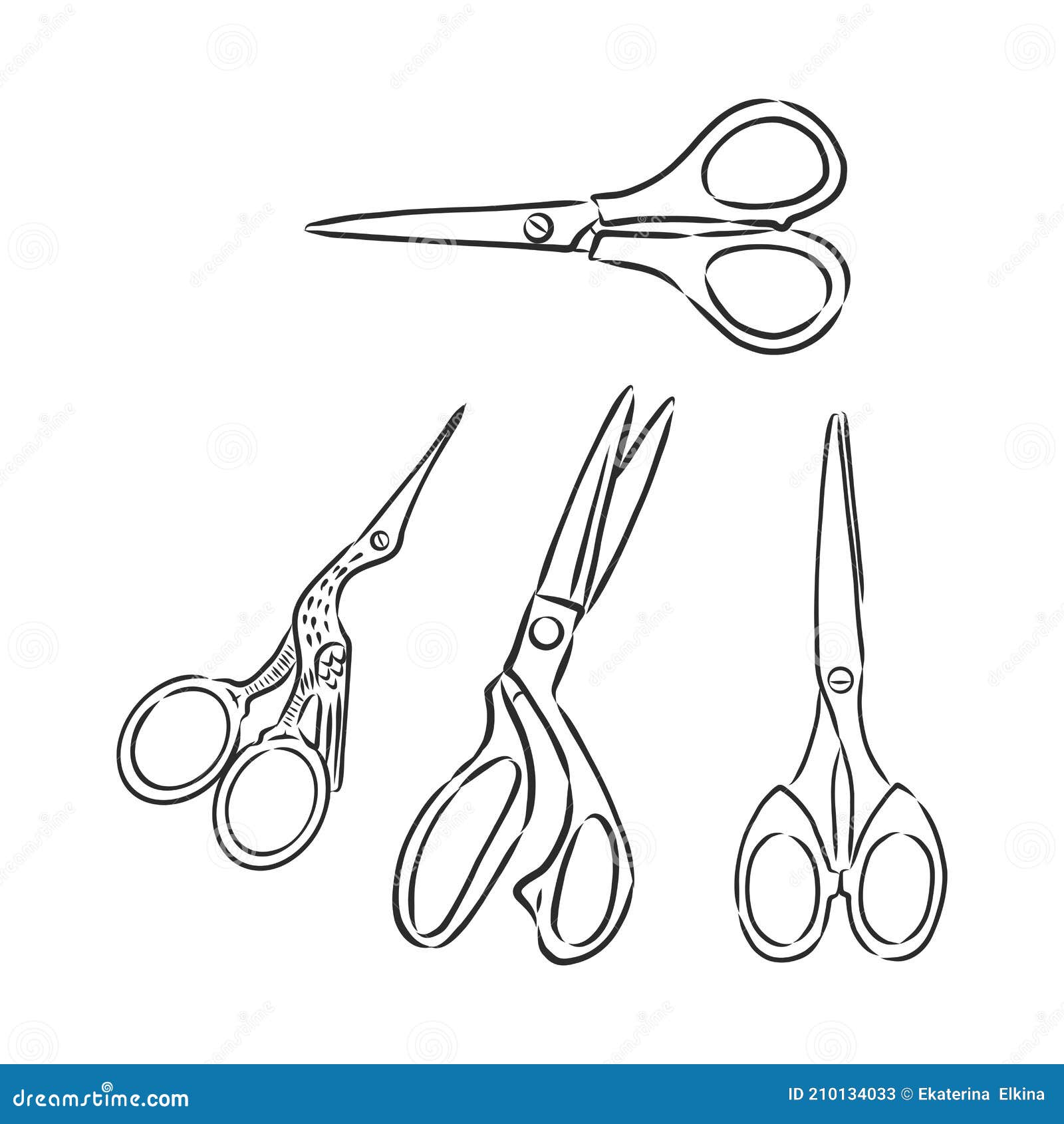 Doodle Style Scissors Illustration. Scissors, Vector Sketch ...