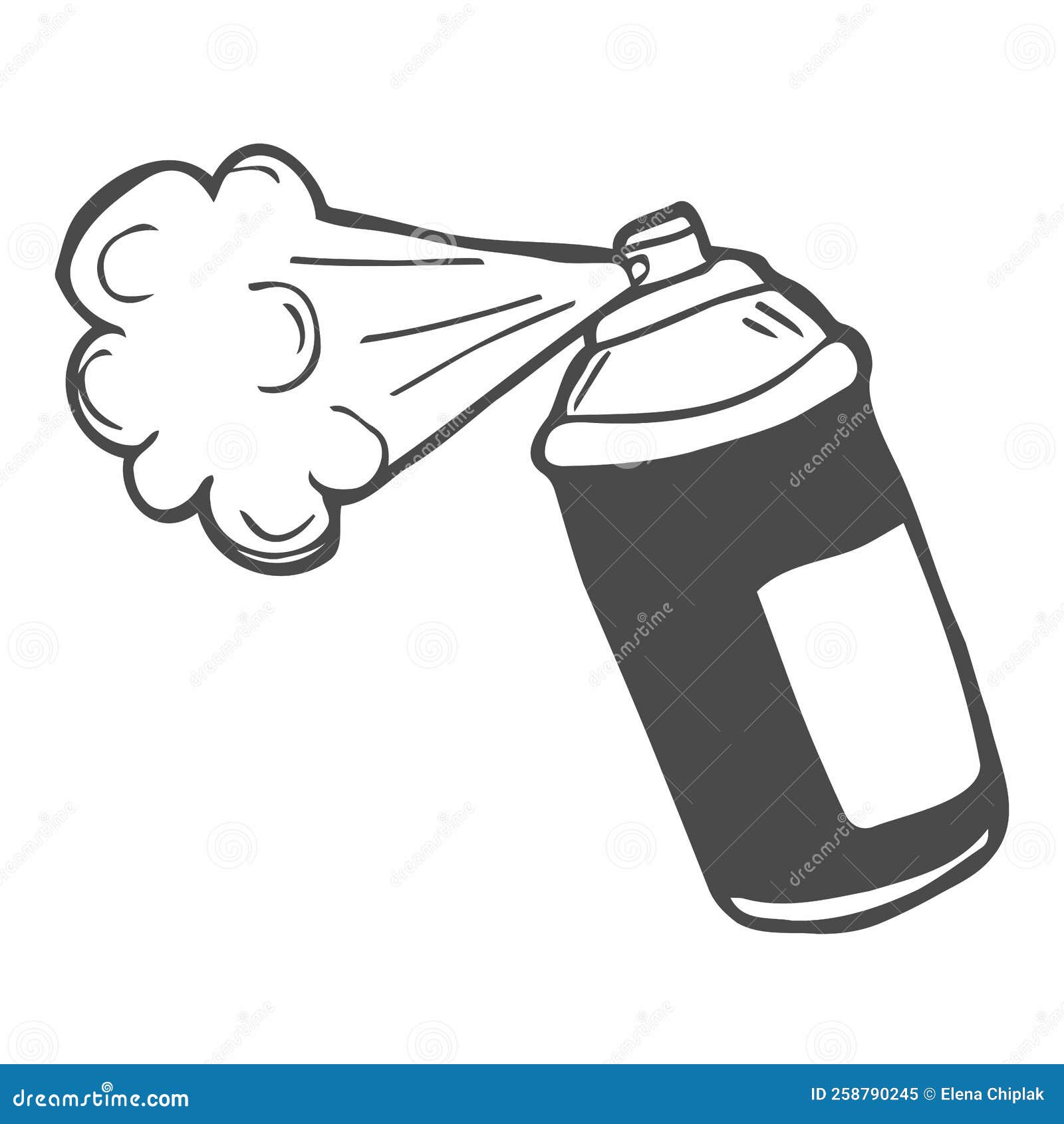 Doodle Style Spray Paint Illustration in Vector Format. Includes Text ...