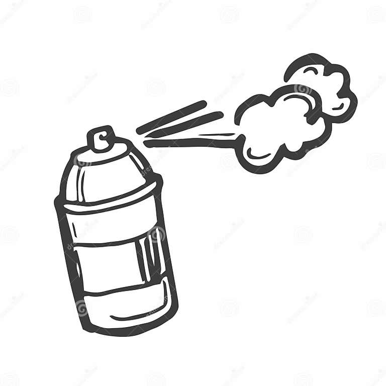 Doodle Style Spray Paint Illustration in Vector Format Stock ...