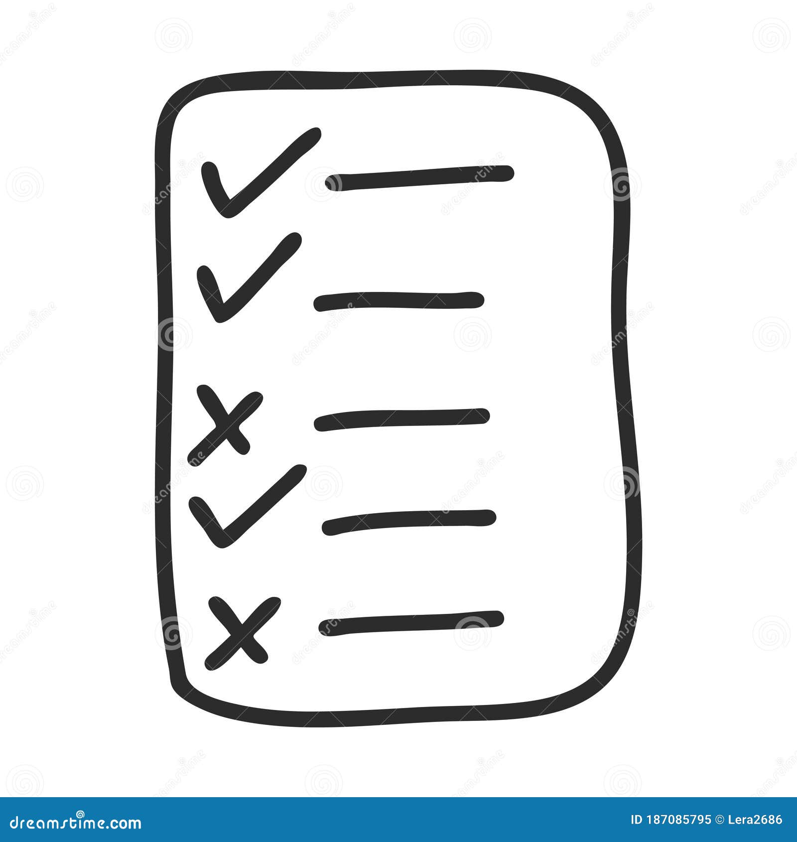 A Doodle-style To-do List. a Check-list To Mark a Task As Completed ...