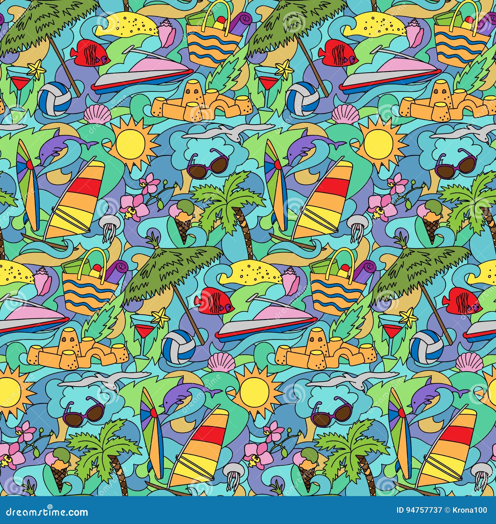 Doodle Summer Beach Stock Illustrations – 29,290 Doodle Summer Beach ...