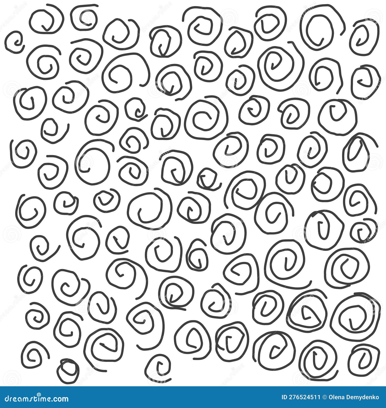 Doodle. Swirl Pattern. Hand Drawn Black and White Vector Graphic Design ...