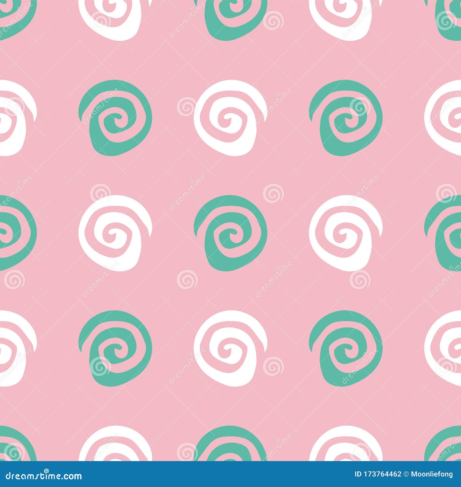 Doodle Swirl Seamless Repeat Pattern Stock Vector - Illustration of ...