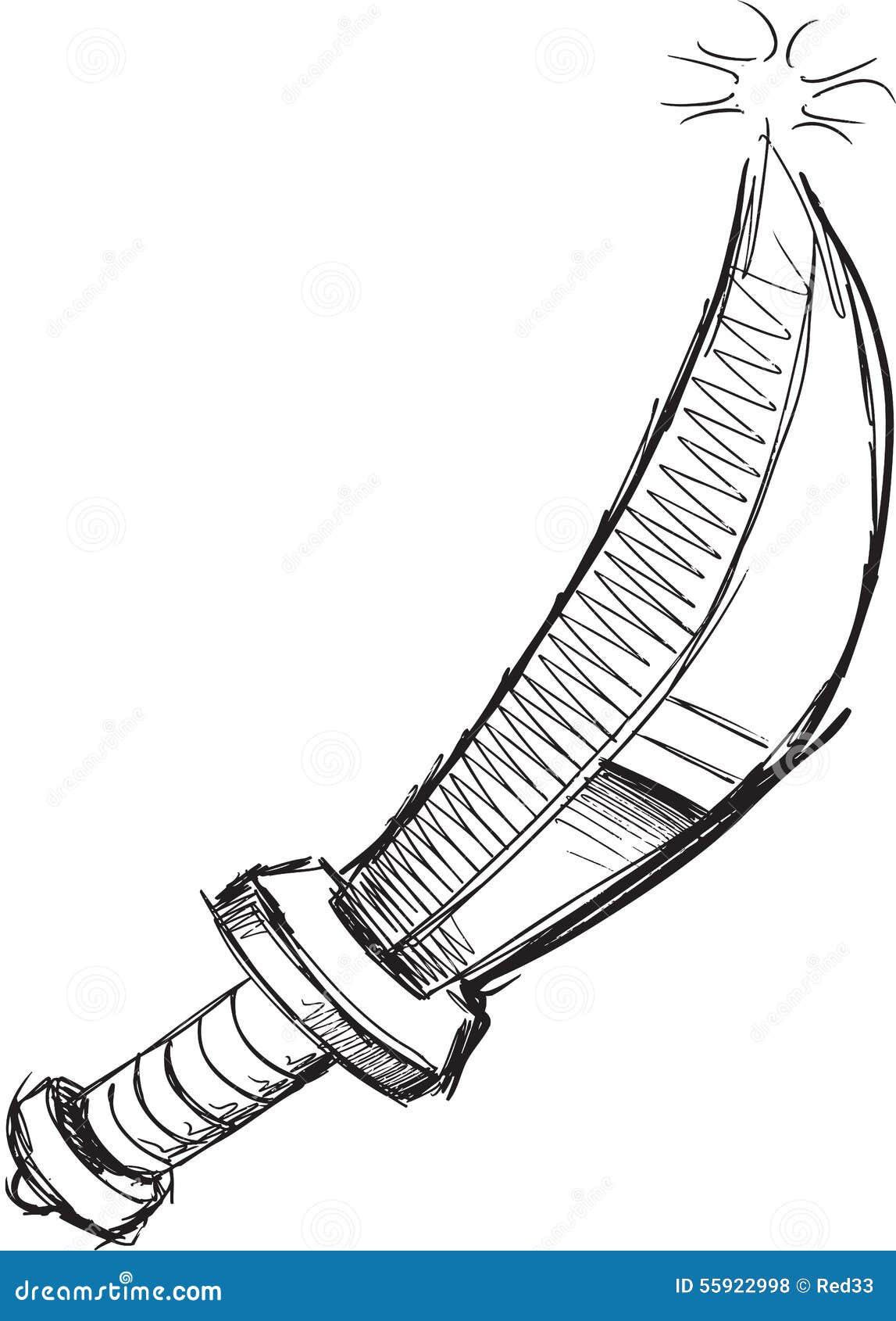 Doodle Sword Vector stock vector. Illustration of warrior - 55922998