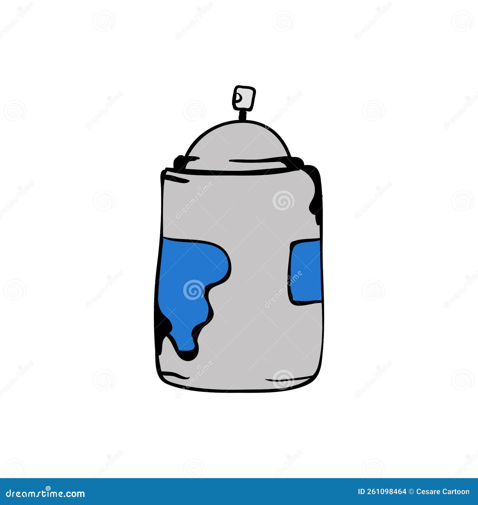 Doodle spray can stock vector. Illustration of cartoon - 261098464