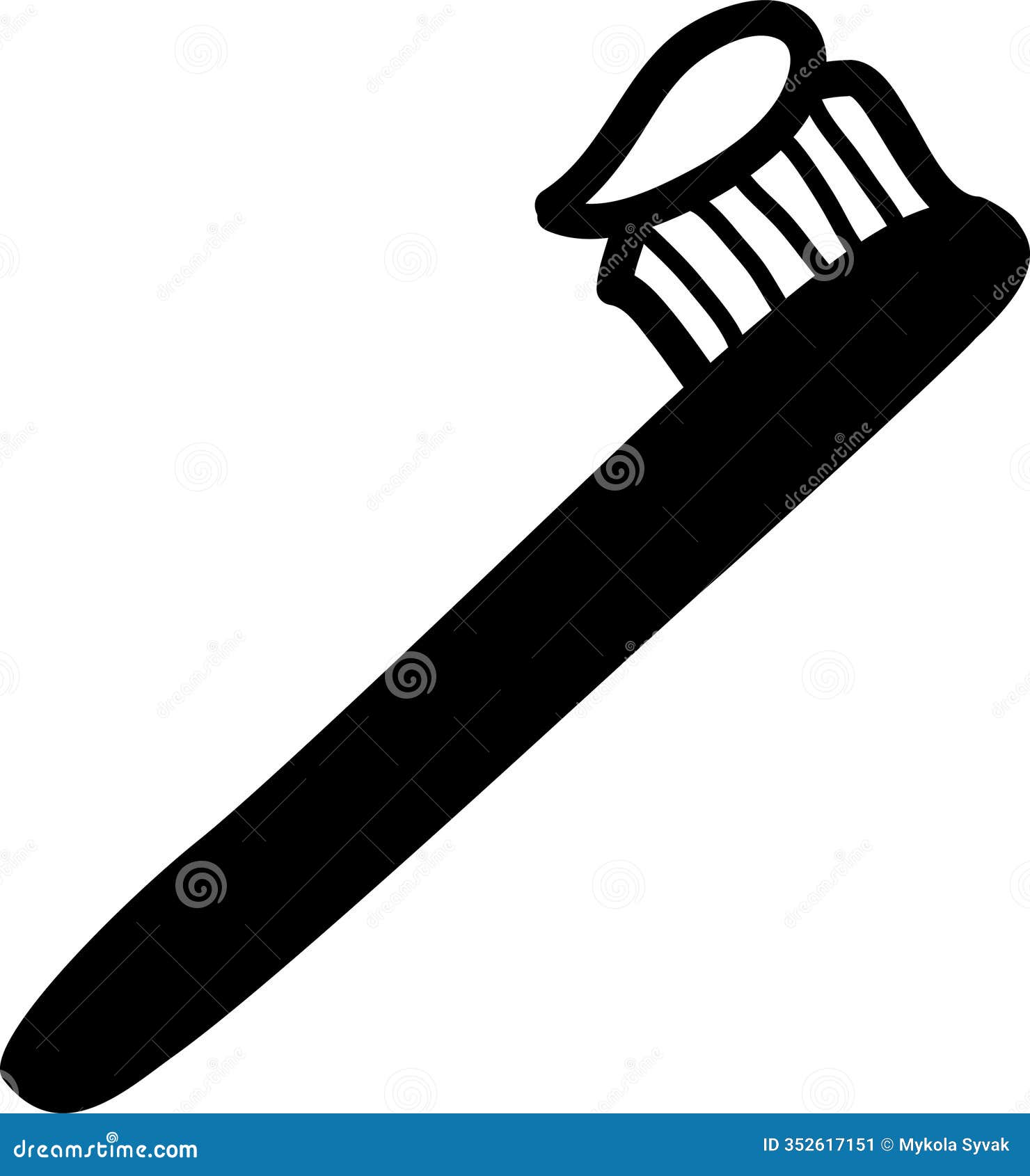 Doodle Teeth Brush stock illustration. Illustration of care - 352617151