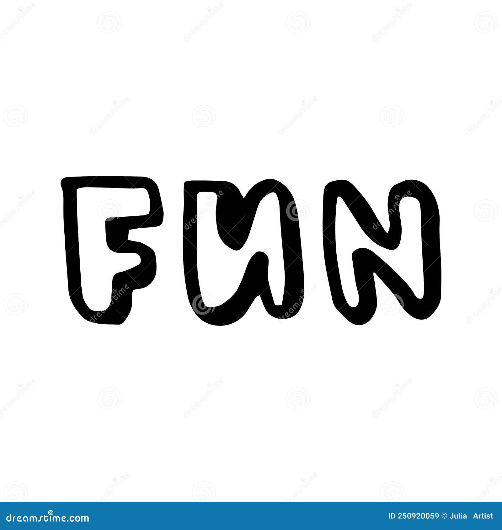 Doodle text fun stock vector. Illustration of design - 250920059
