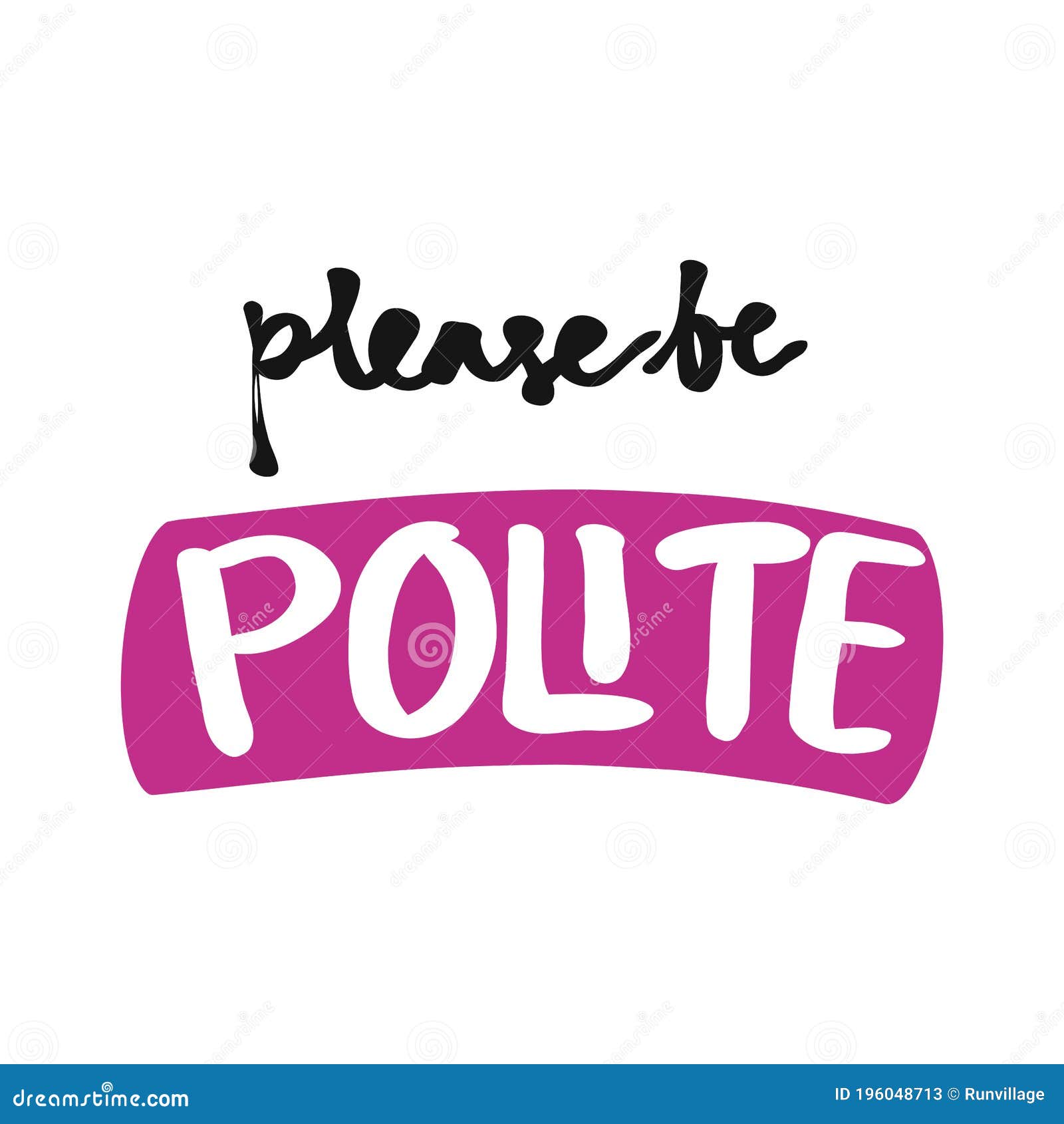 Doodle Text Illustration about Please Be Polite Text Concept Stock ...