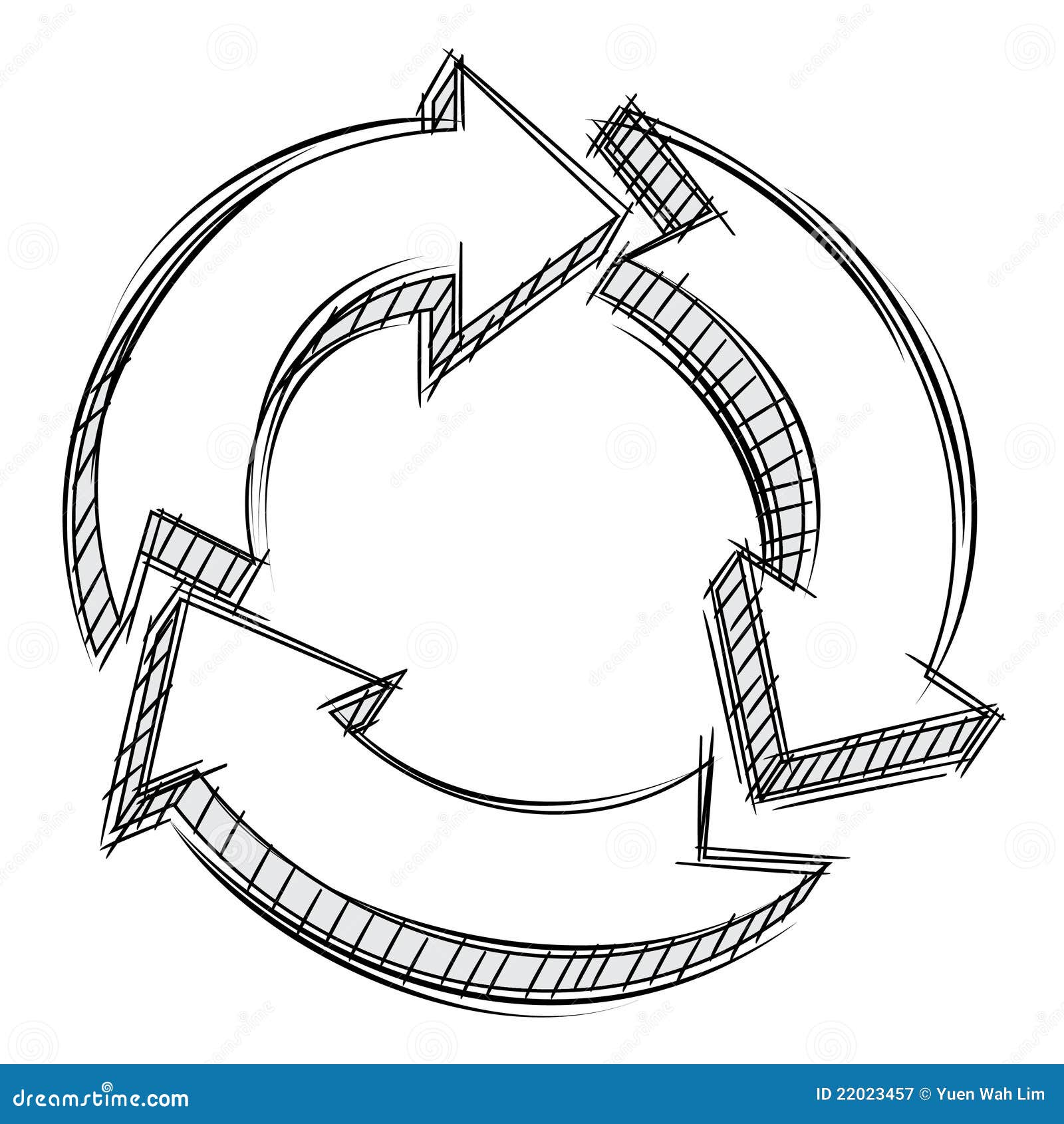 Two Circular Arrows 3D Logos Vector Illustration | CartoonDealer.com ...