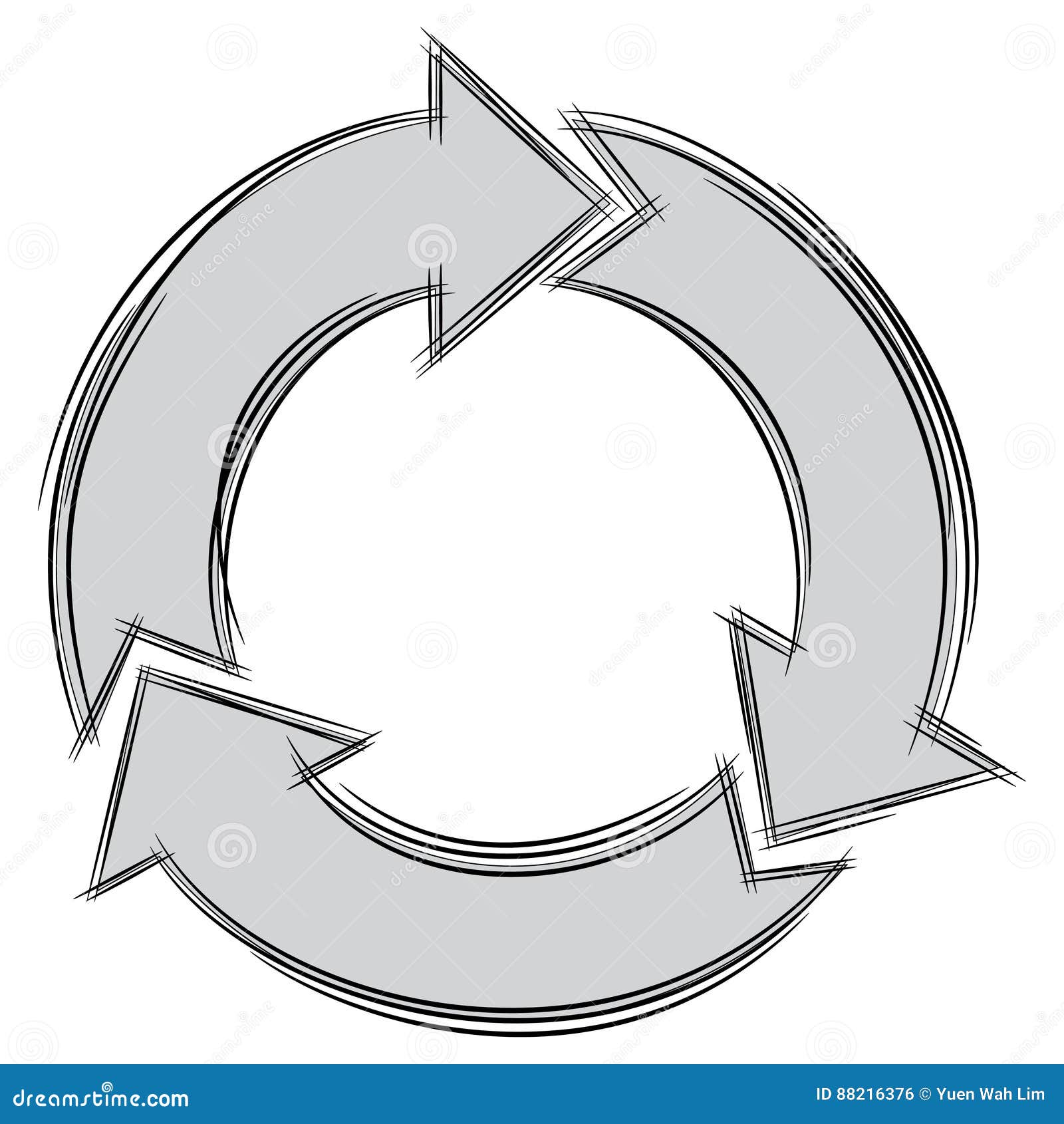 Circular Arrows For Infographics With 1 - 12 Parts. Vector Illustration ...