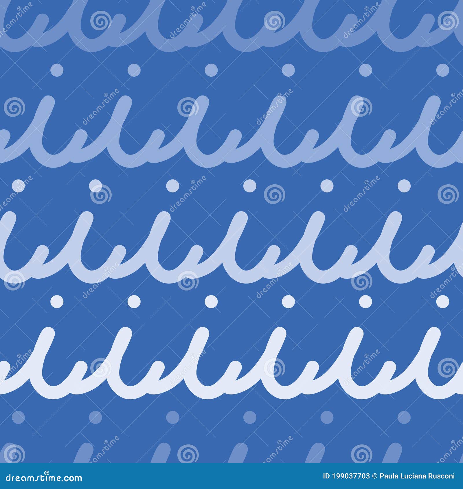 Doodle Tide Seamless Vector Pattern Stock Vector - Illustration of ...