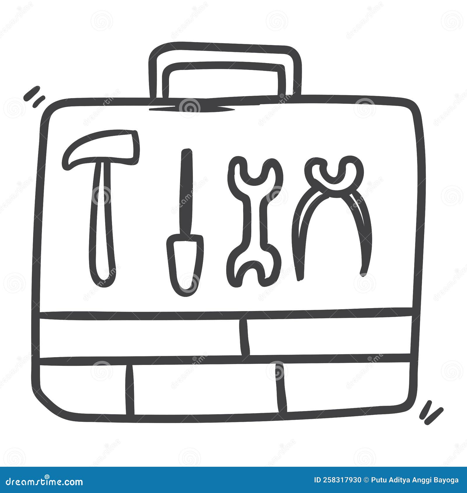 Doodle toolkit stock vector. Illustration of design - 258317930