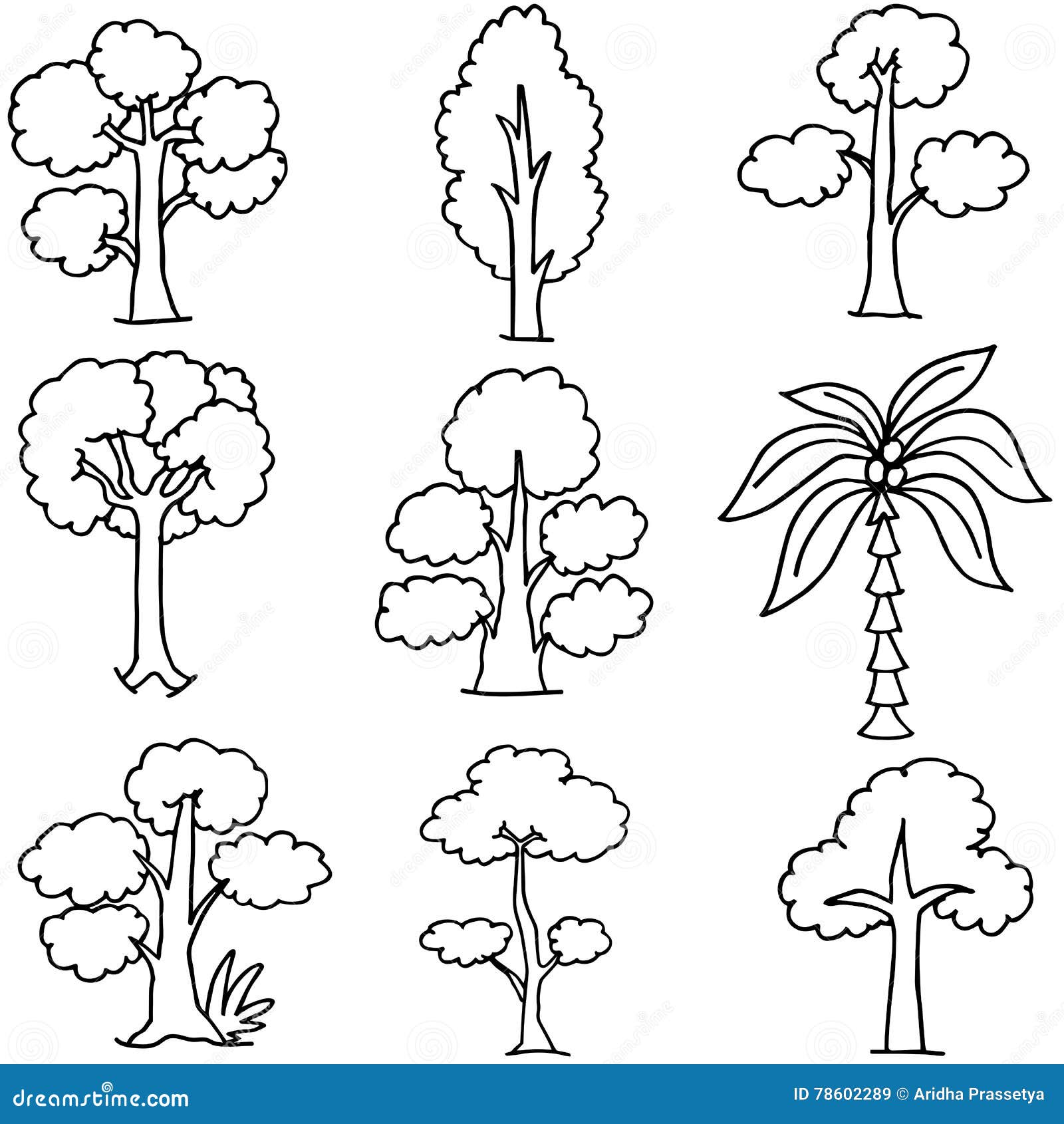Doodle of Tree Hand Draw Style Stock Vector - Illustration of organic ...