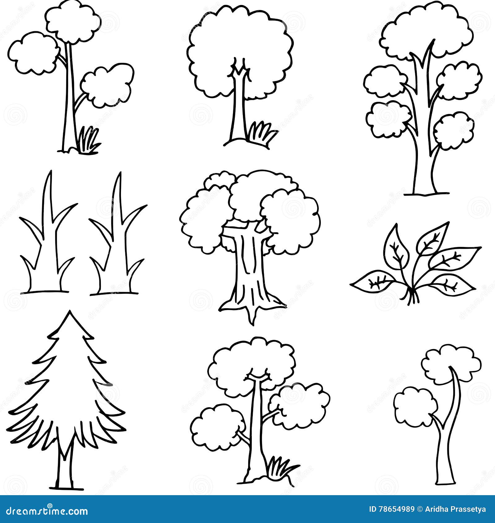 Doodle of Tree Nature Hand Draw Stock Vector - Illustration of ...