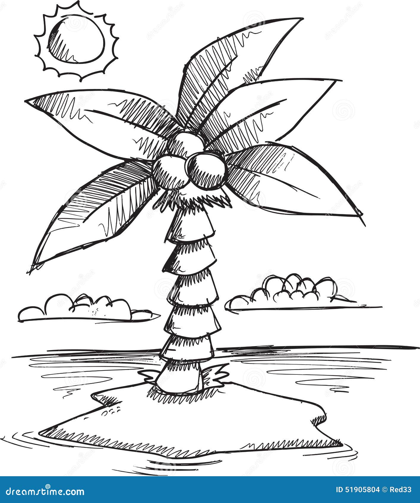 Tropical Island Drawings