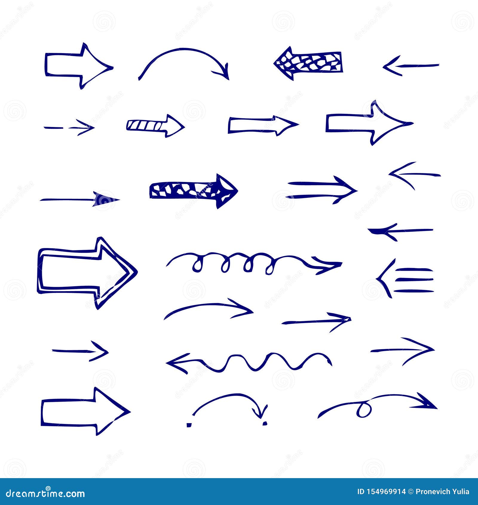 Doodle Vector Design Elements. Arrows and Speech Bubbles Stock ...