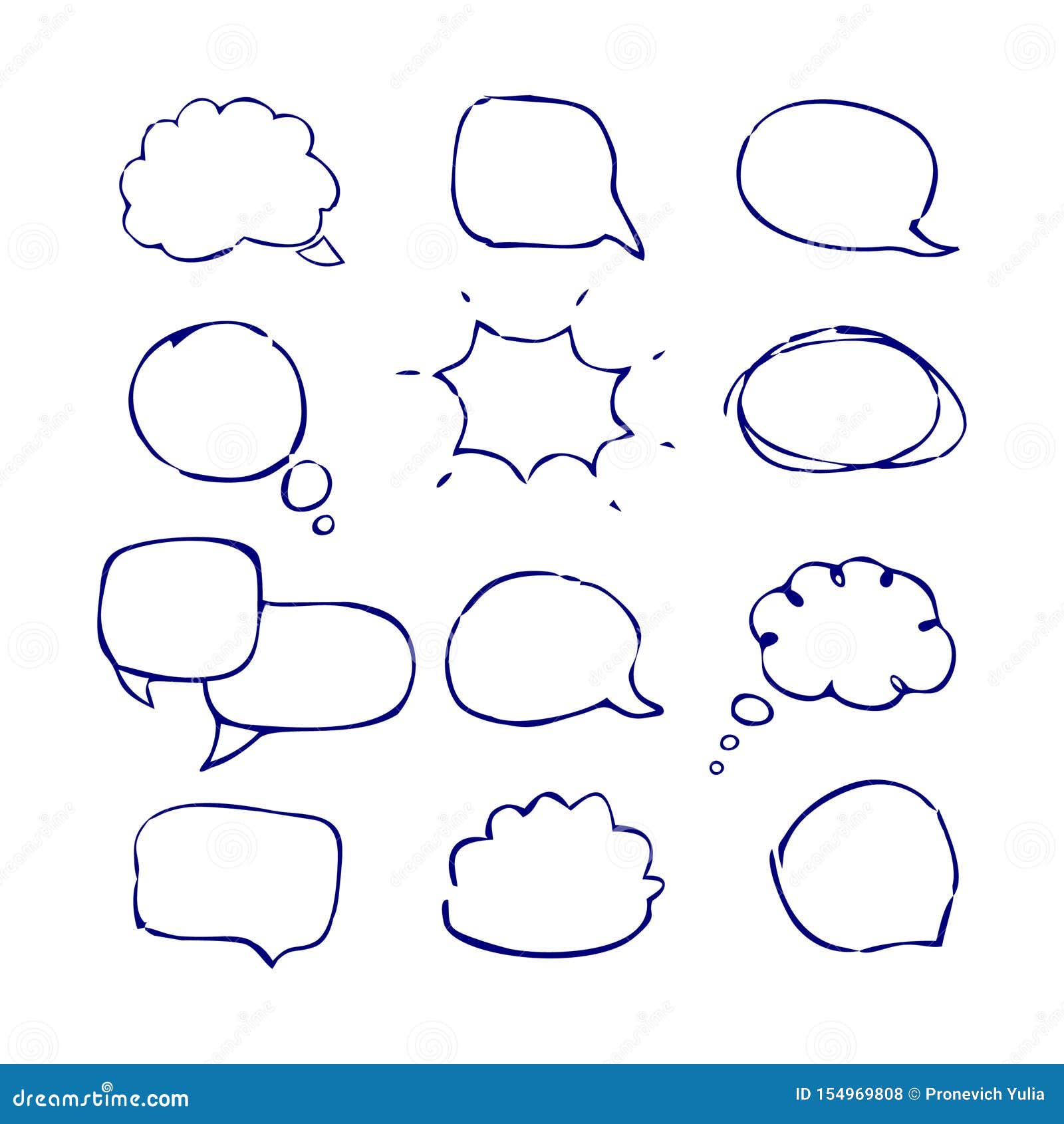 Doodle Vector Design Elements. Arrows and Speech Bubbles Stock ...