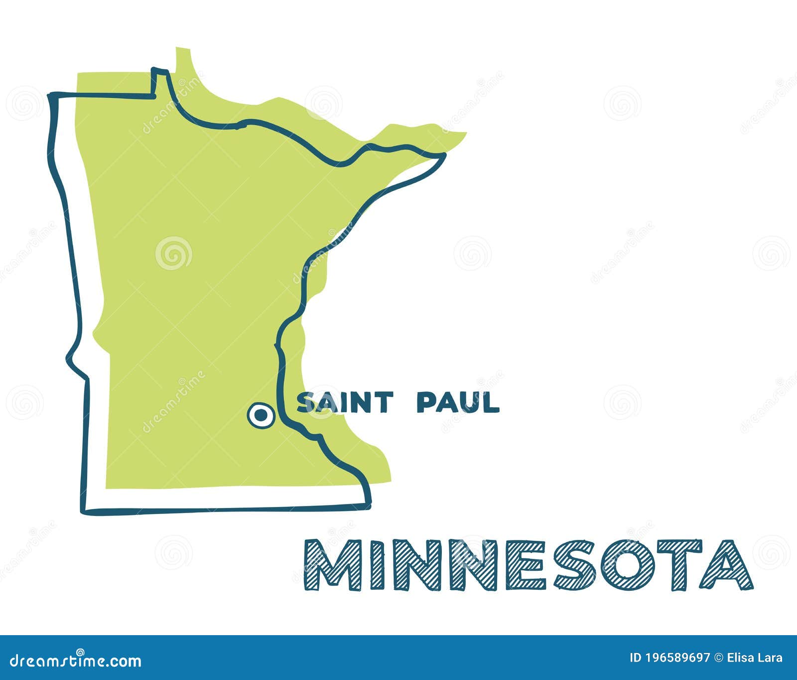 Minnesota State Map, USA. Set Of Minnesota Maps With Outline Border ...