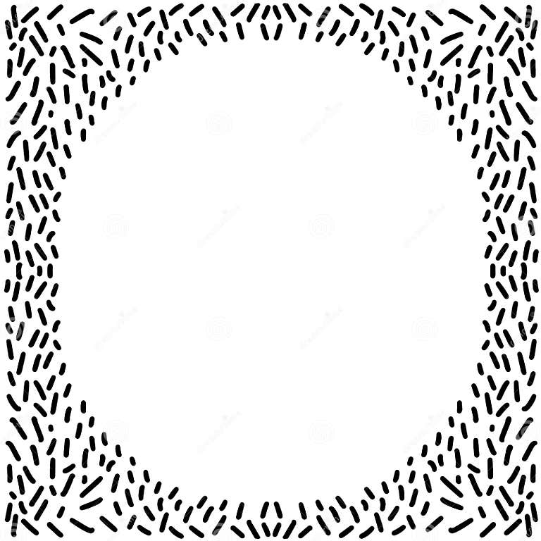Doodle Vector Pattern Black Lines Line Segments Hand-drawn Pattern ...