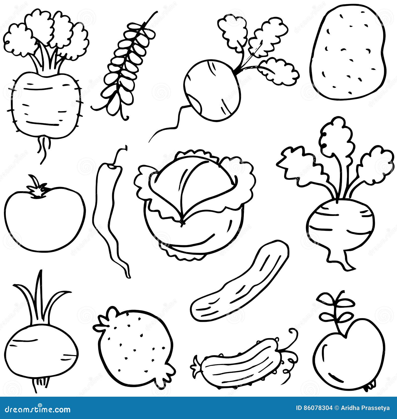 Doodle Of Vegetables Set Hand Draw Stock Vector - Illustration of ... Doodle Of Vegetables Set Hand Draw Stock Vector - Illustration of ...