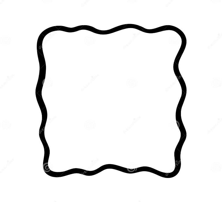 Doodle Wave Curve Edge Frame. Hand Drawn Wavy Rectangle Border. Doodle ... Doodle Wave Curve Edge Frame. Hand Drawn Wavy Rectangle Border. Doodle ...