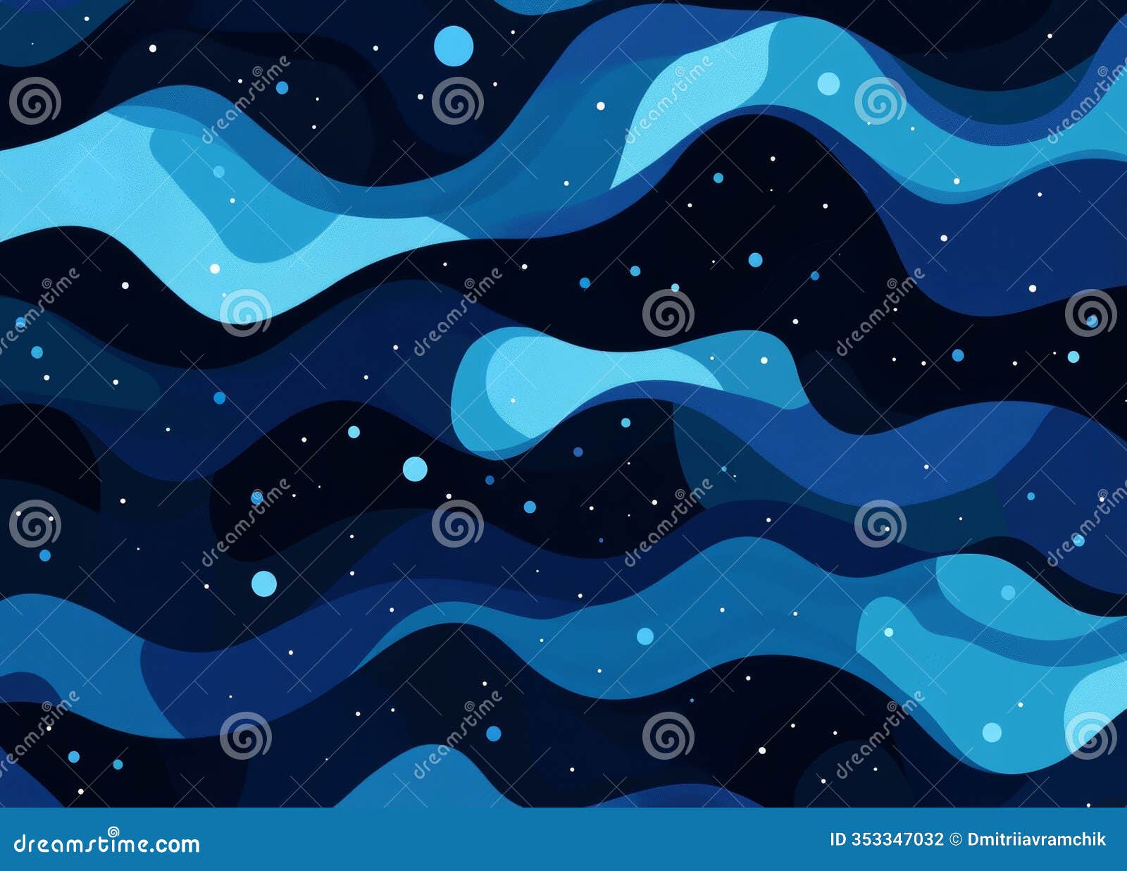 Doodle Wave Pattern Gradient Background. Modern Illustration Stock ...