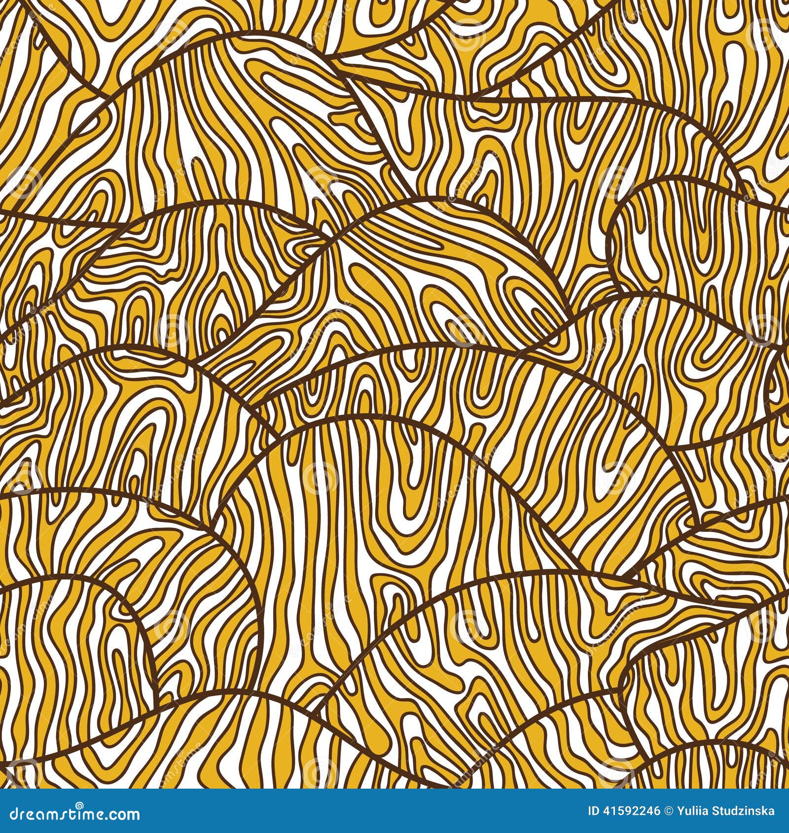 Doodle waves pattern . stock vector. Illustration of curly - 41592246