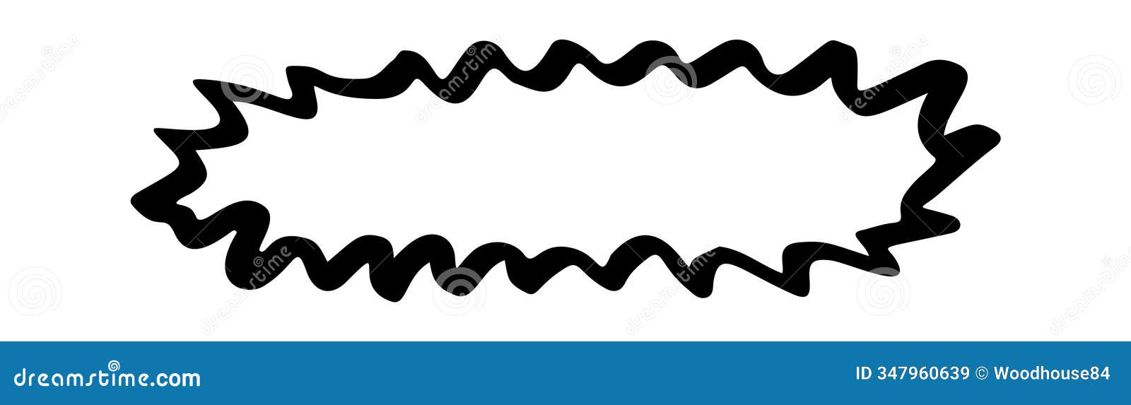 Scallop Frame Set. Different Wavy Shapes With Squiggly Edge Border. Zig ...