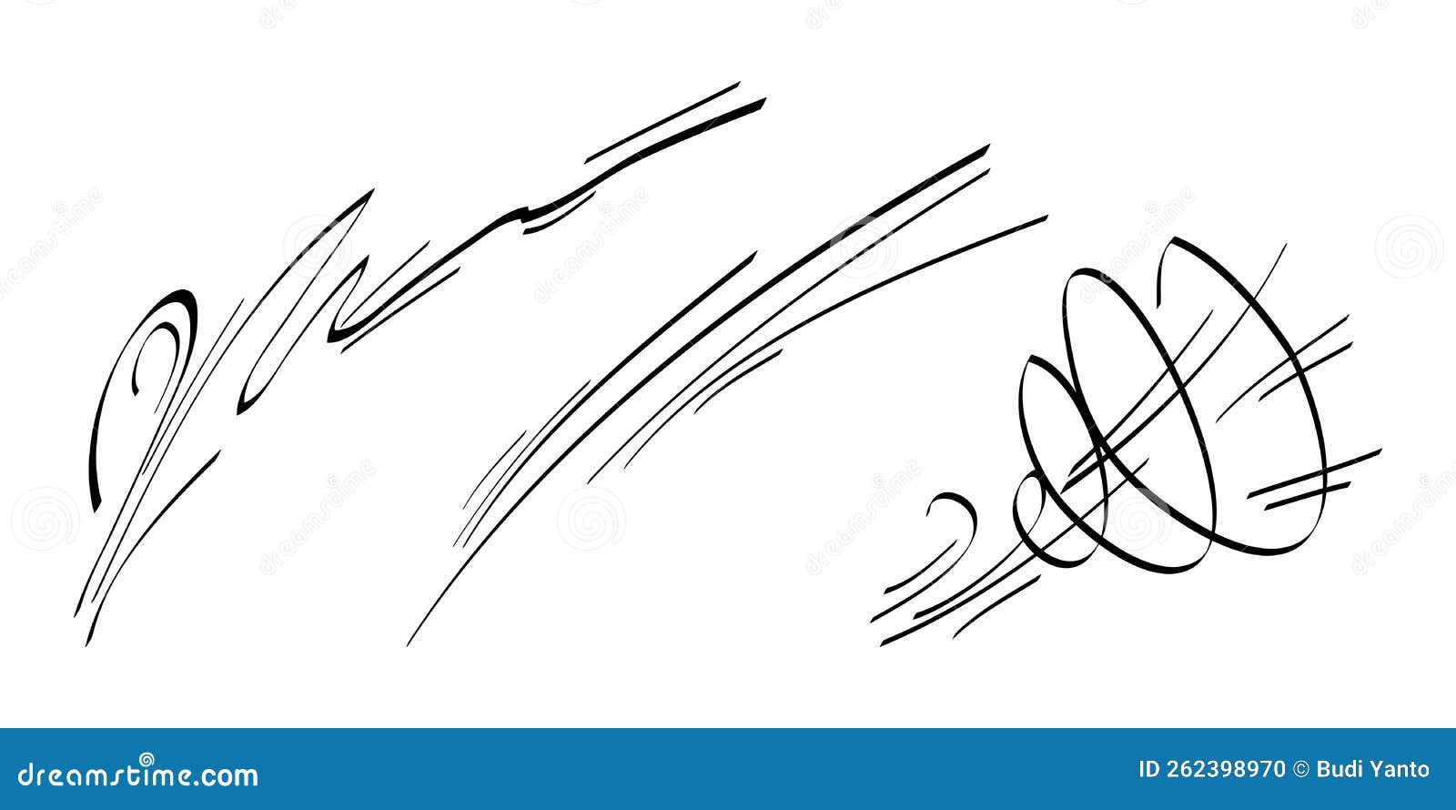 Doodle Wind Blow, Gust Design Isolated on White Background Stock Vector ...