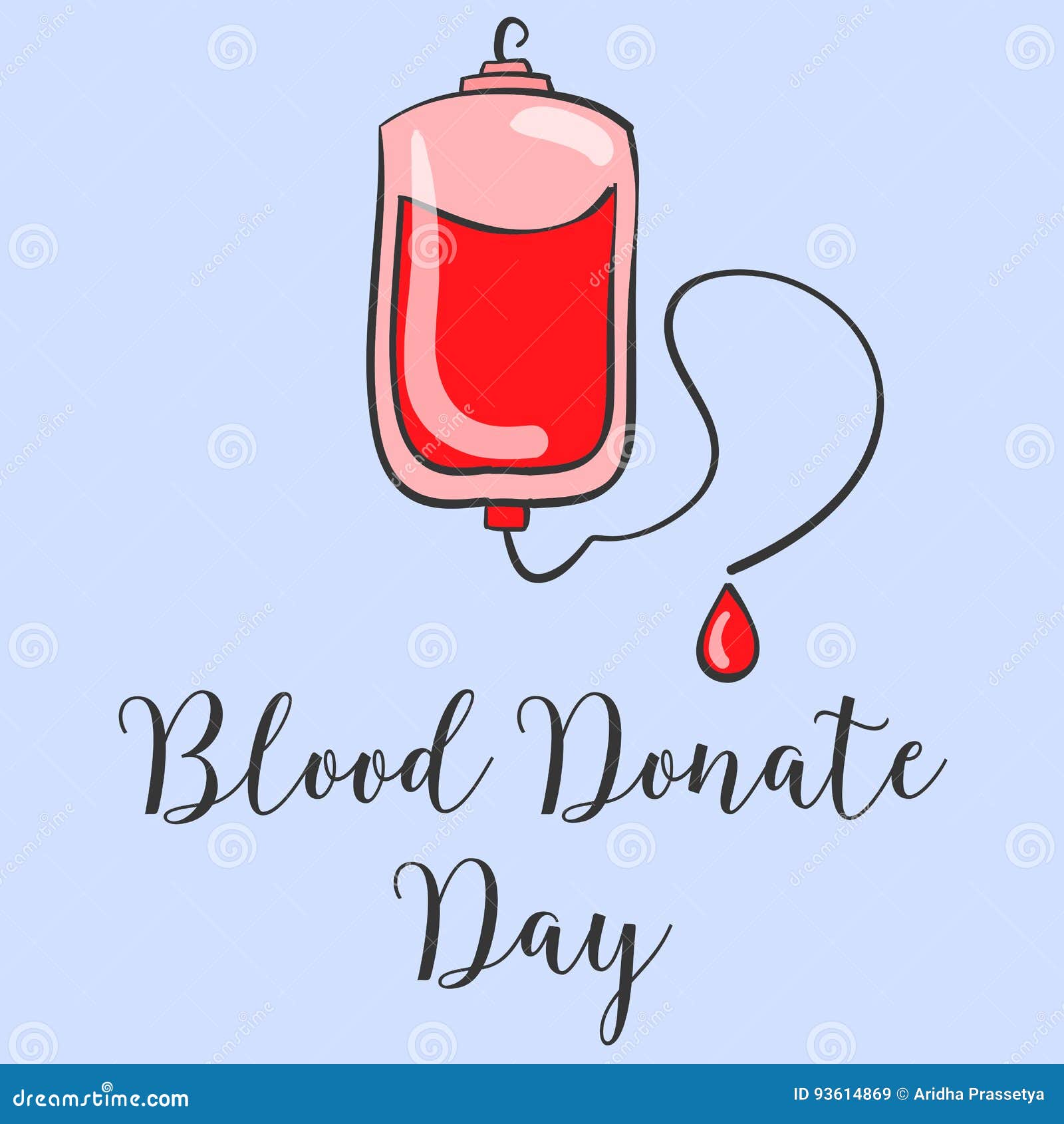 Doodle World Blood Donor Day Hand Draw Stock Vector - Illustration of ...