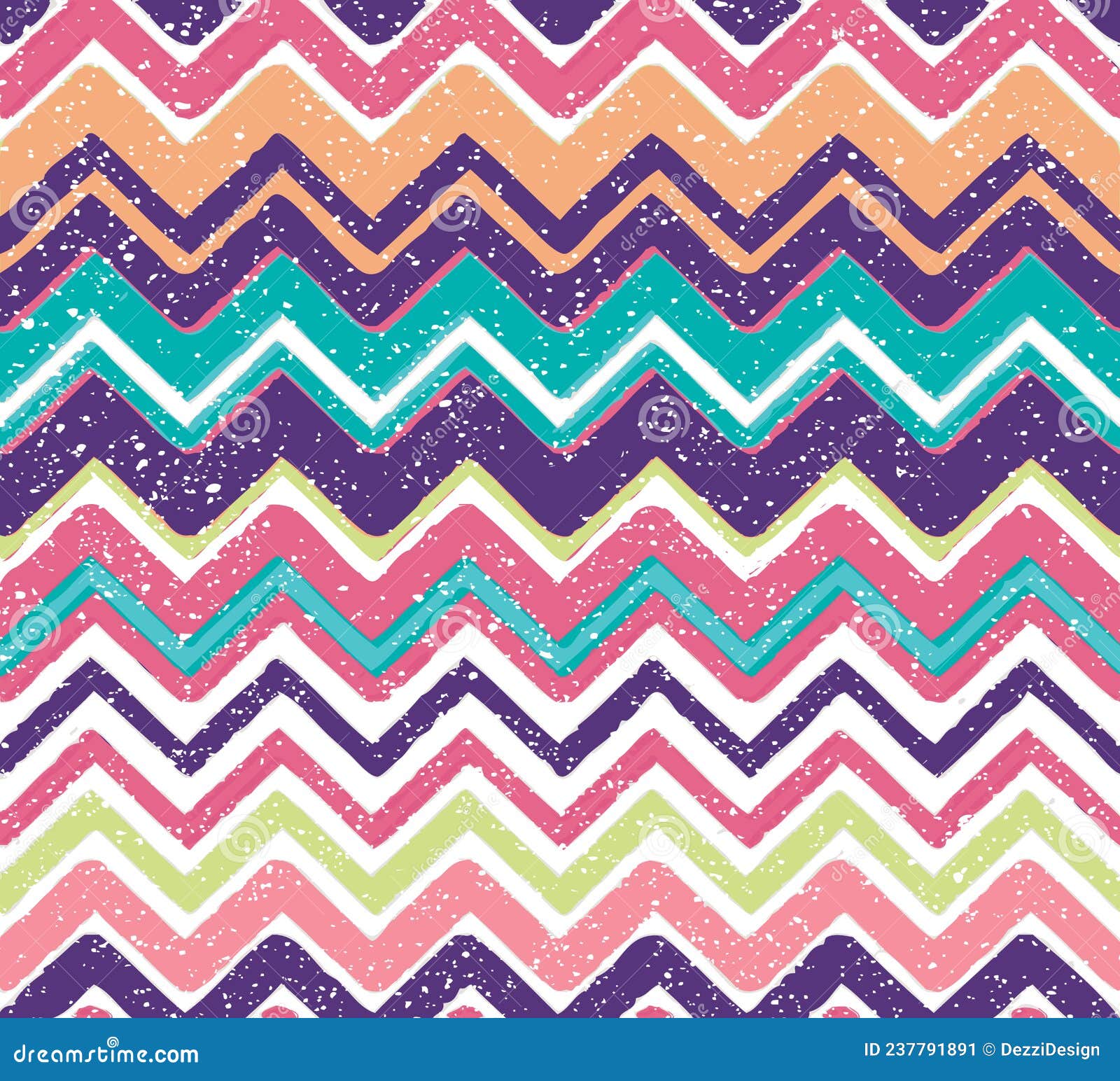 Doodled Geo Chevron Seamless Vector Pattern Stock Vector - Illustration ...