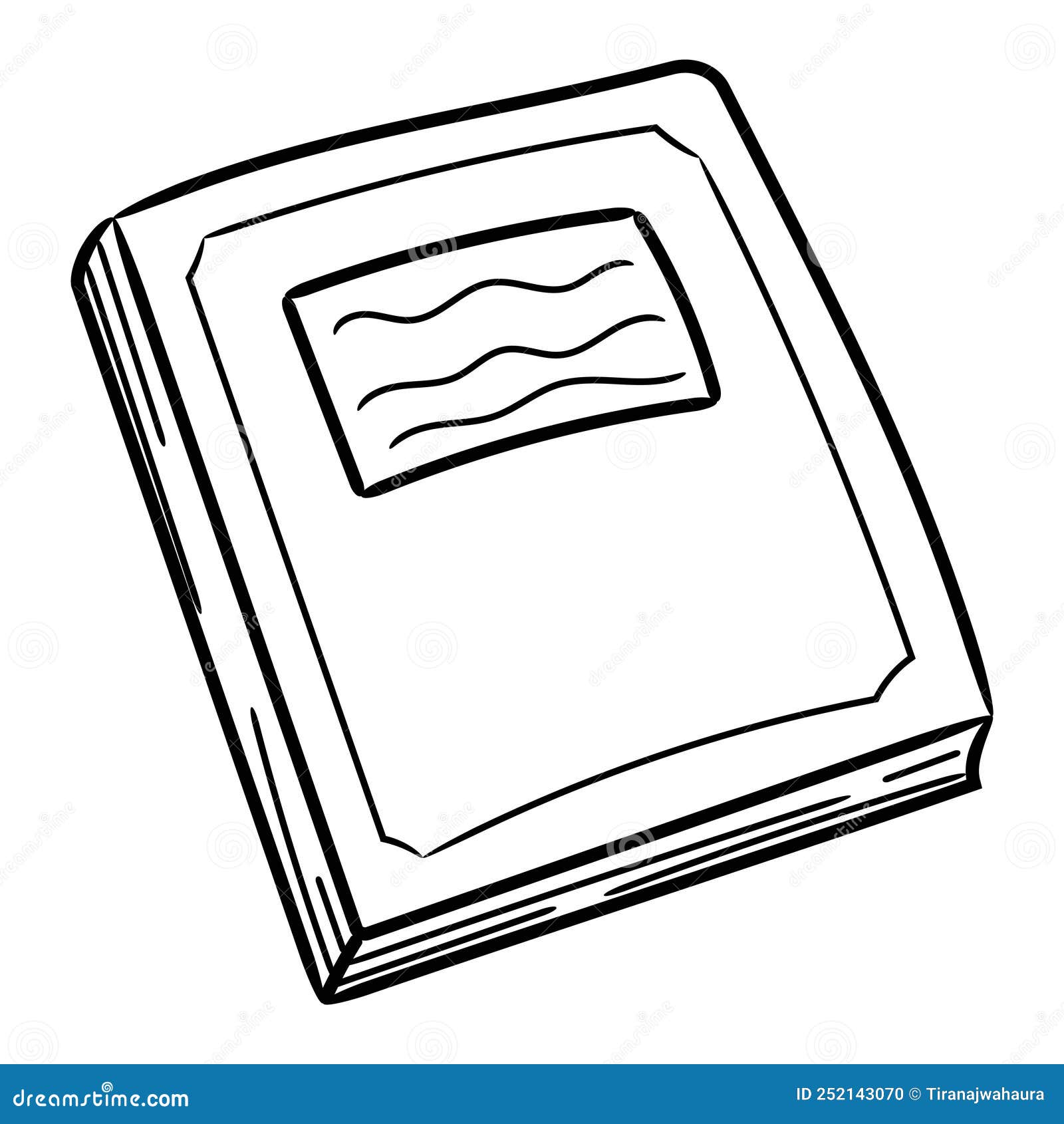Hand Drawn Book with Simple Line Design Vector Illustration Stock ...