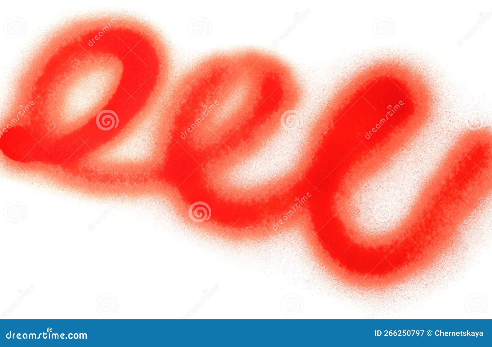 Doodles Drawn by Red Spray Paint on White Background Stock Illustration ...