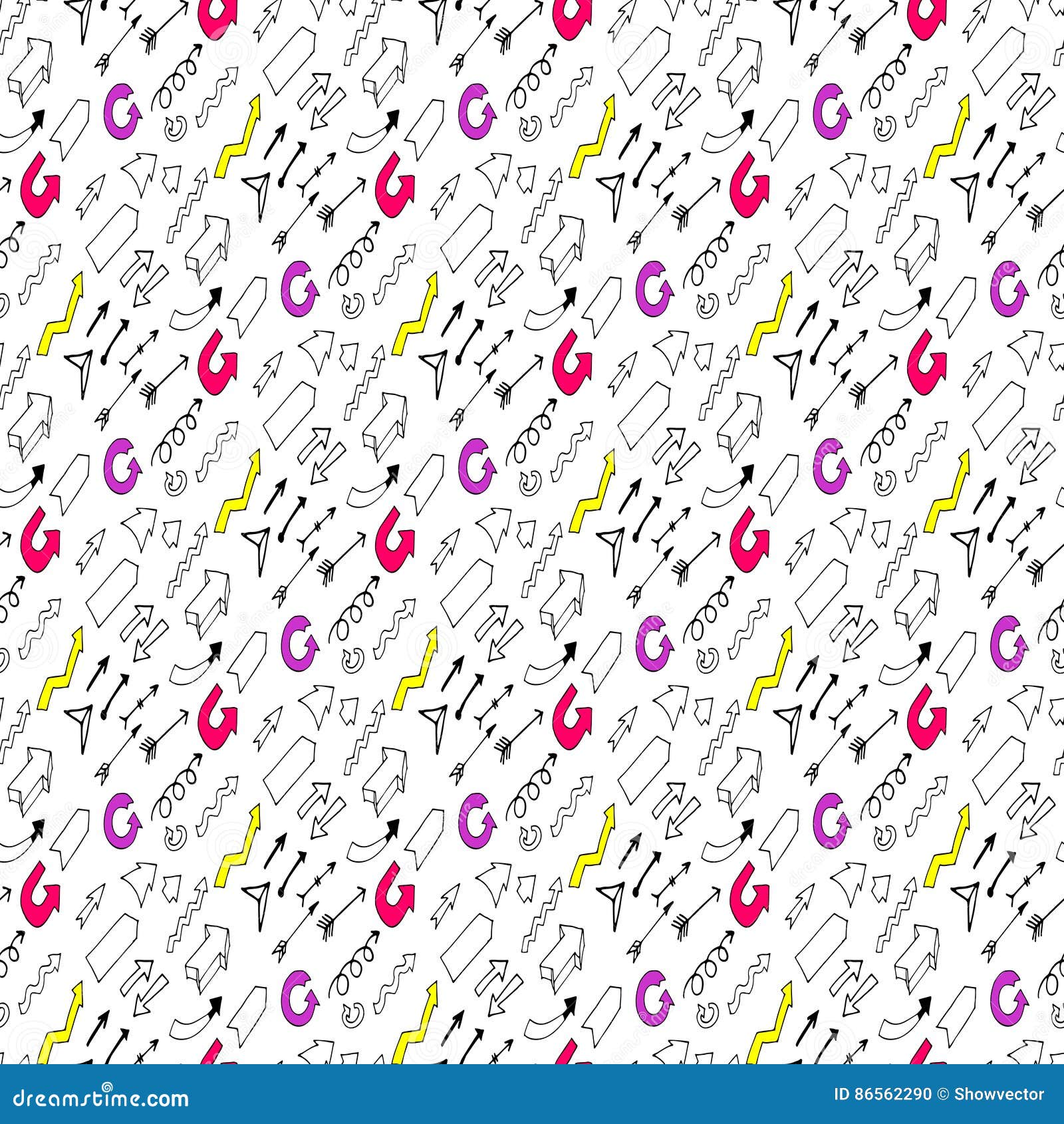 Doodles seamless pattern stock illustration. Illustration of pattern ...