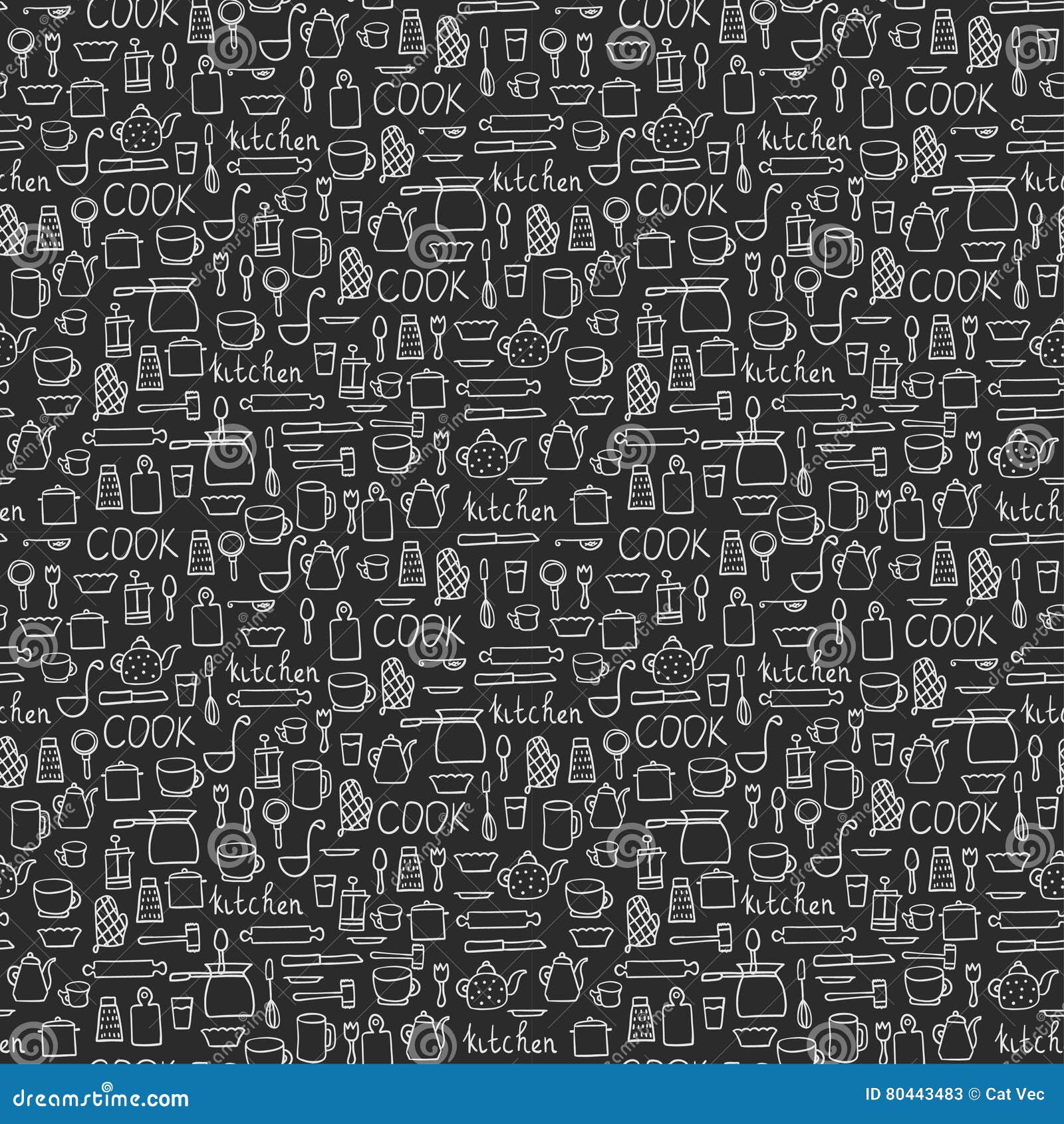 Doodles Seamless Pattern Vector Set. Stock Vector - Illustration of ...