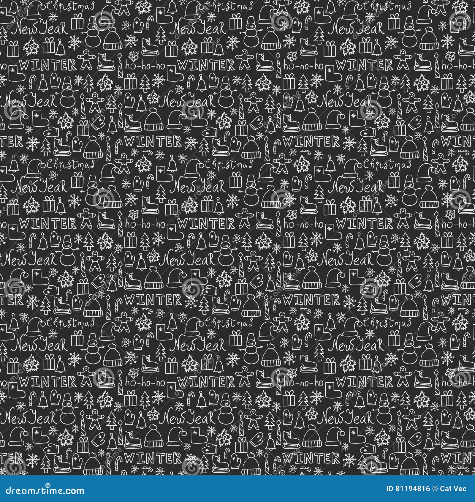 Doodles Seamless Pattern Vector Set. Stock Vector - Illustration of ...