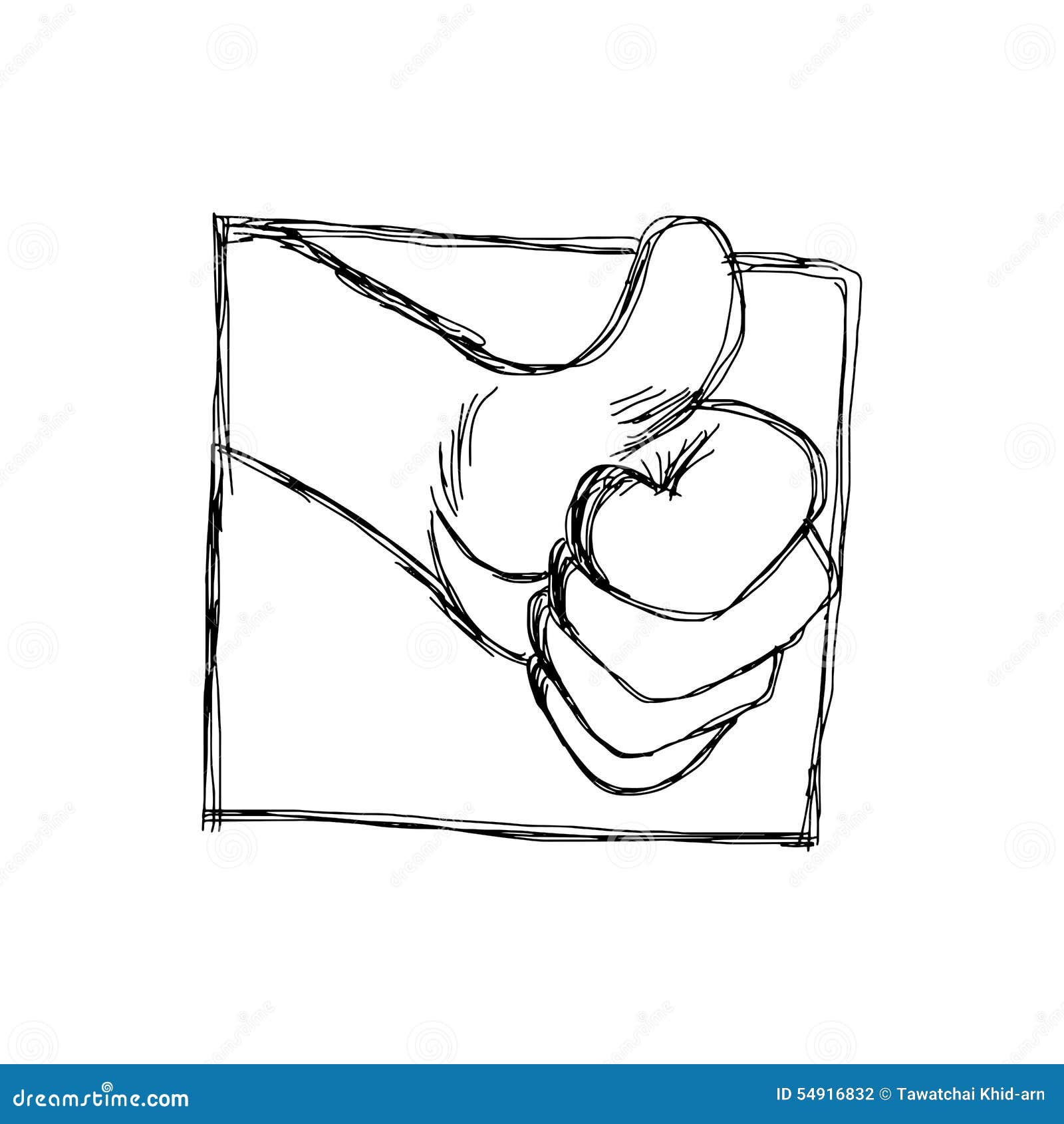 Doodles Thumb Up Hand Symbol Frame Stock Illustrations – 2 Doodles ...
