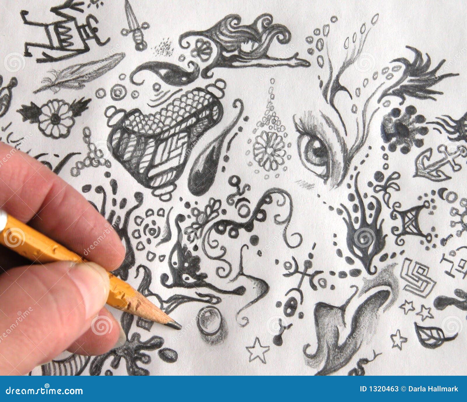 Doodling stock image. Image of darla, doodle, anxiety - 1320463