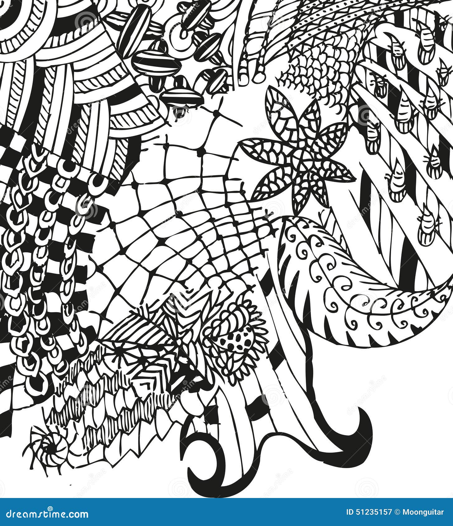 Doodling Background with Hand Drawn Abstract Stock Vector ...