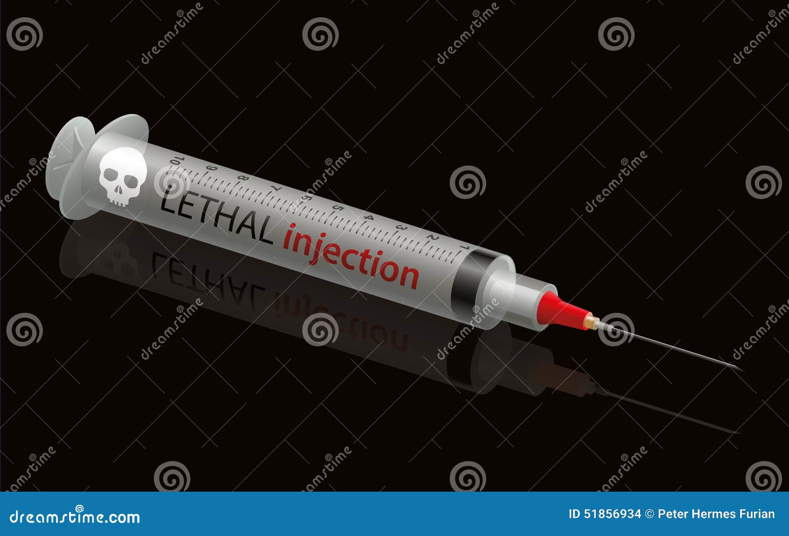 Doodstraf Dodelijke Injectie Vector Illustratie - Illustration of ...